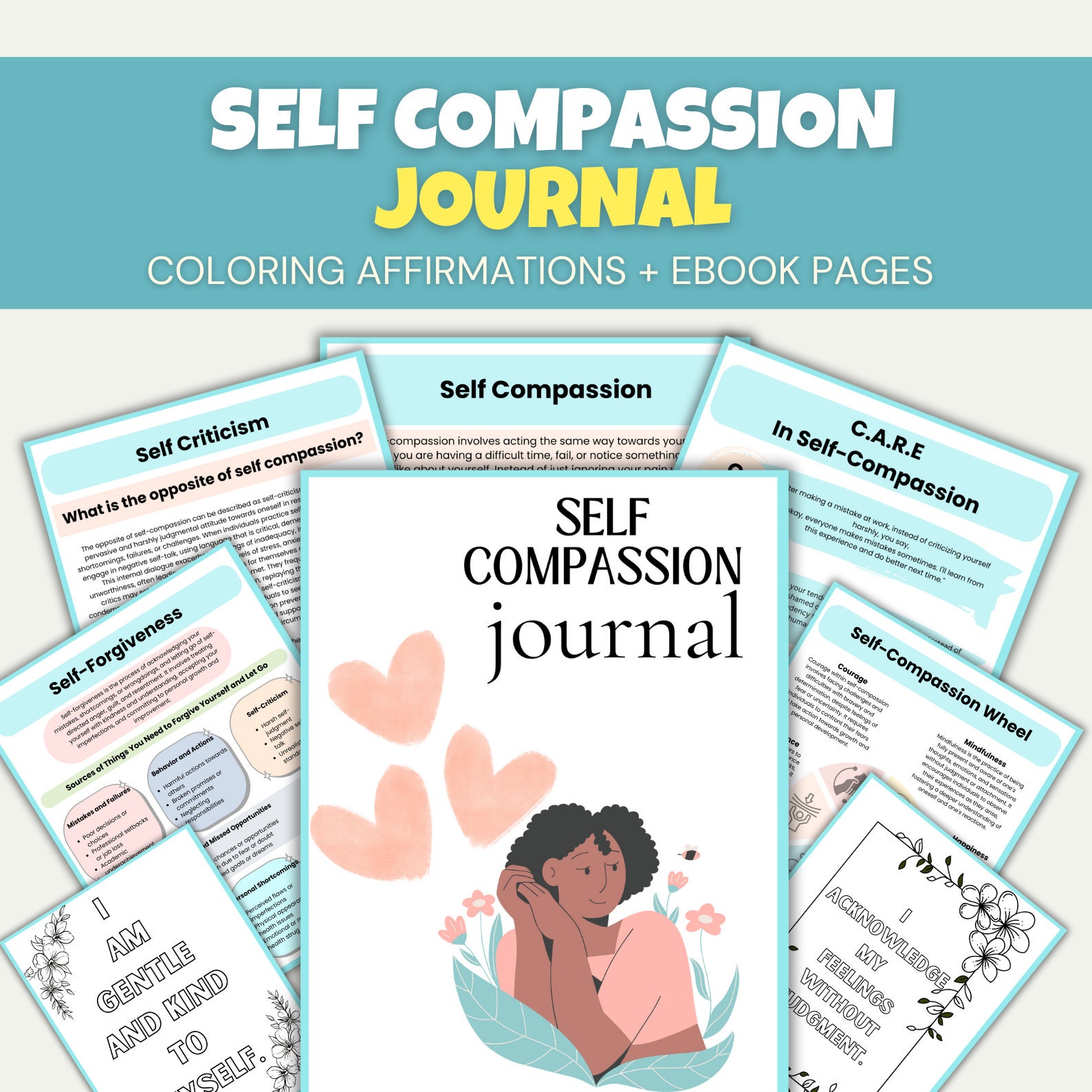Self Worth Mega Bundle 200+ Sheets | Self Workbook | US Letter | Self ...