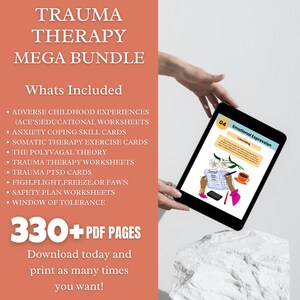 Trauma Therapy Bundle 330+ Pages | Therapy Worksheets | Anxiety and ...