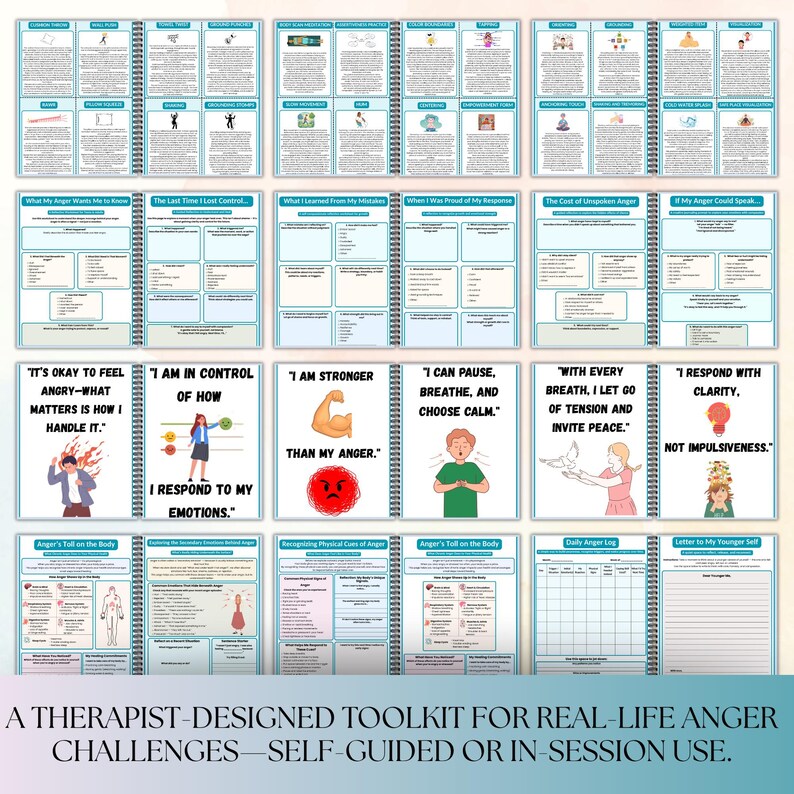 Anger Management Workbook for Teens & Adults | 85+ Page Printable ...
