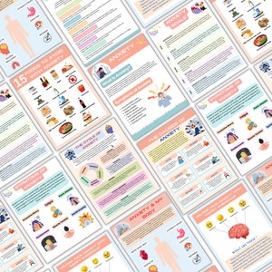 Anxiety Bundle, Anxiety Worksheets, Therapy Tools, Therapy Worksheets ...