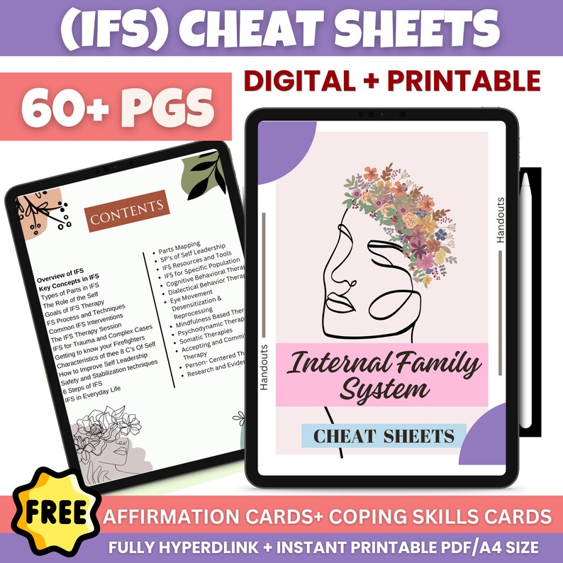 IFS Cheat Sheet Internal Family Systems Hyperlinked 60+ Pages | Ifs ...