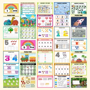 Preschool Number Learning Binder | Kindergarten Worksheets | Pre-k ...