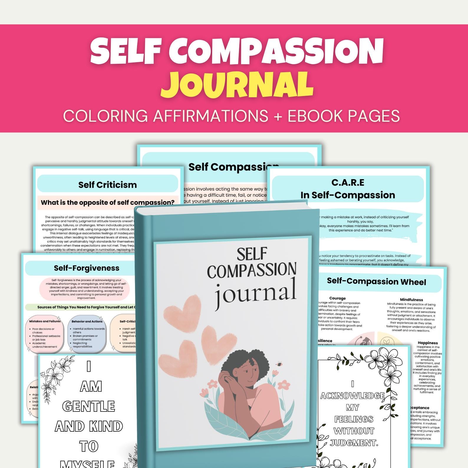 Self Worth Mega Bundle 300+ Sheets, Self Workbook, US Letter, Self ...