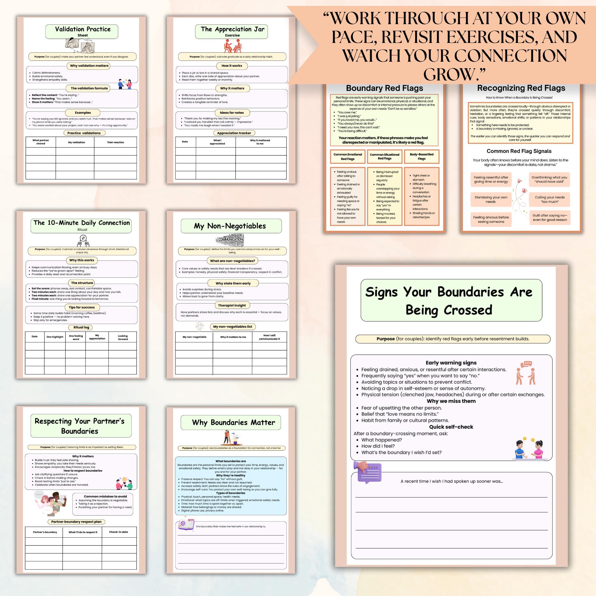 Couples Communication Workbook: Relationship Counseling Tool (50 Pages ...