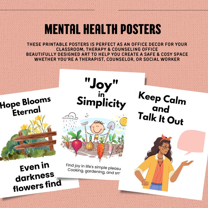 Mental Health Poster | Self-care Poster | Anxiety Relief Poster ...
