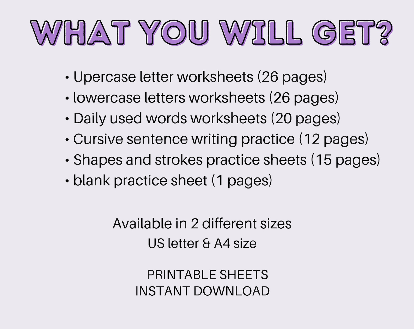Cursive Handwriting Practice Worksheets for Kids, Printable Cursive ...