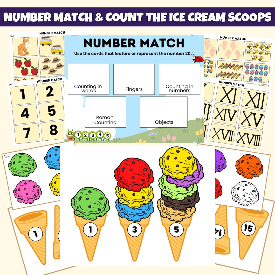 Preschool Number Learning Binder Kindergarten Worksheets Pre-k ...