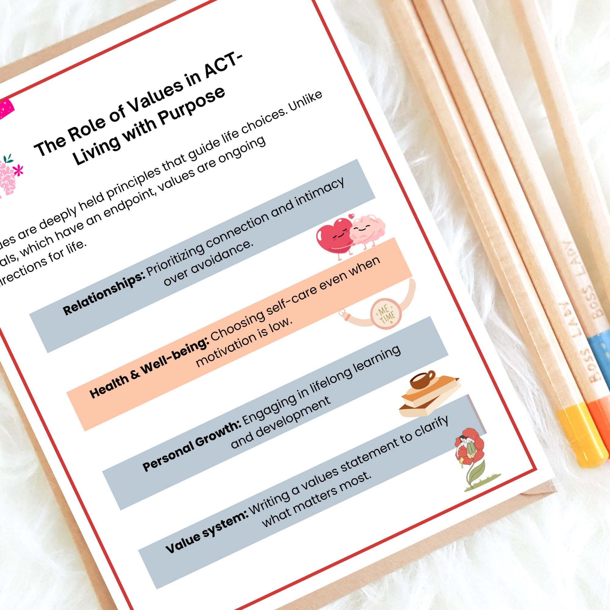 Acceptance & Commitment Therapy 50+ Worksheets, Mindfulness, ACT Values ...