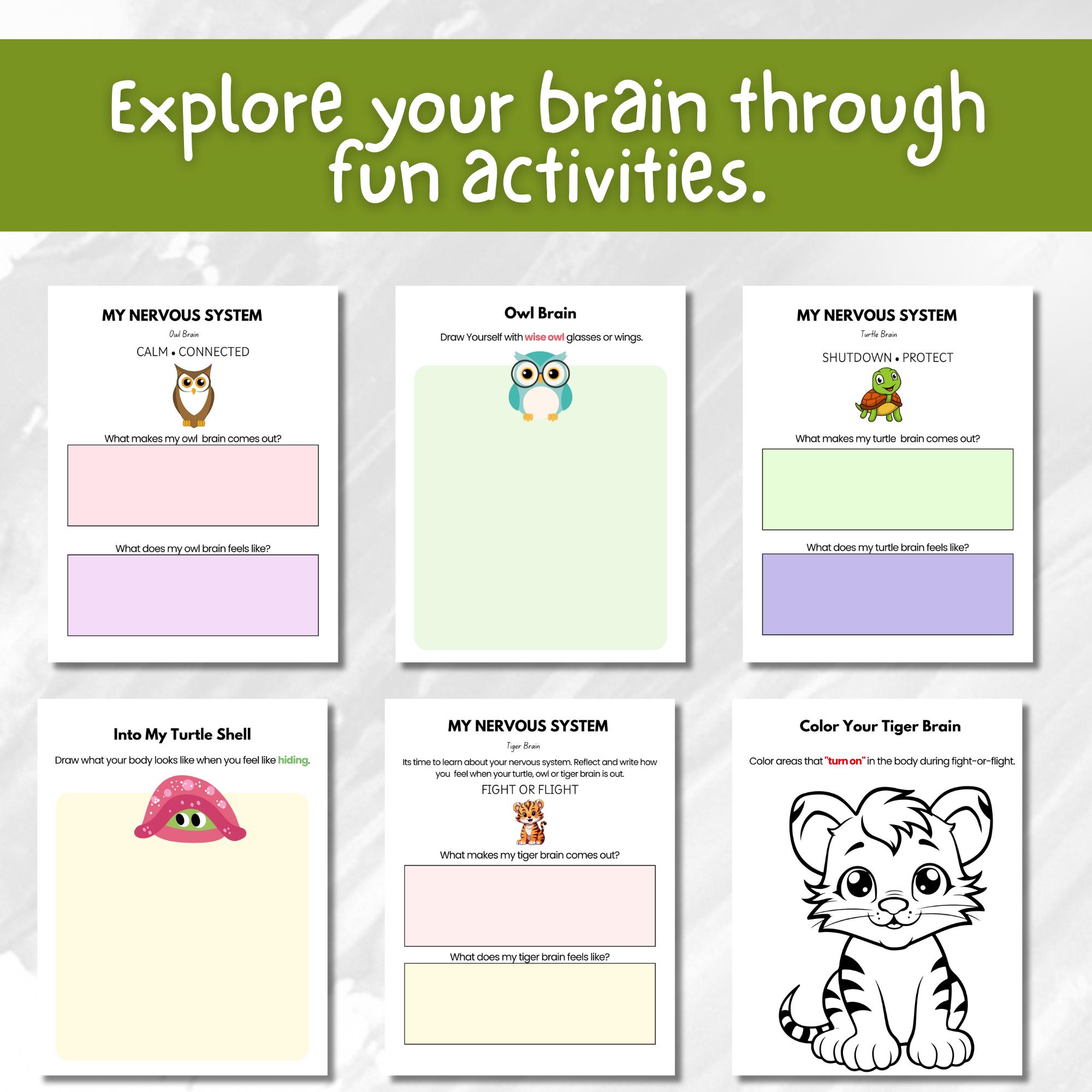 Polyvagal Theory Kids Worksheet, Polyvagal Kids Guide, Polyvagal ...