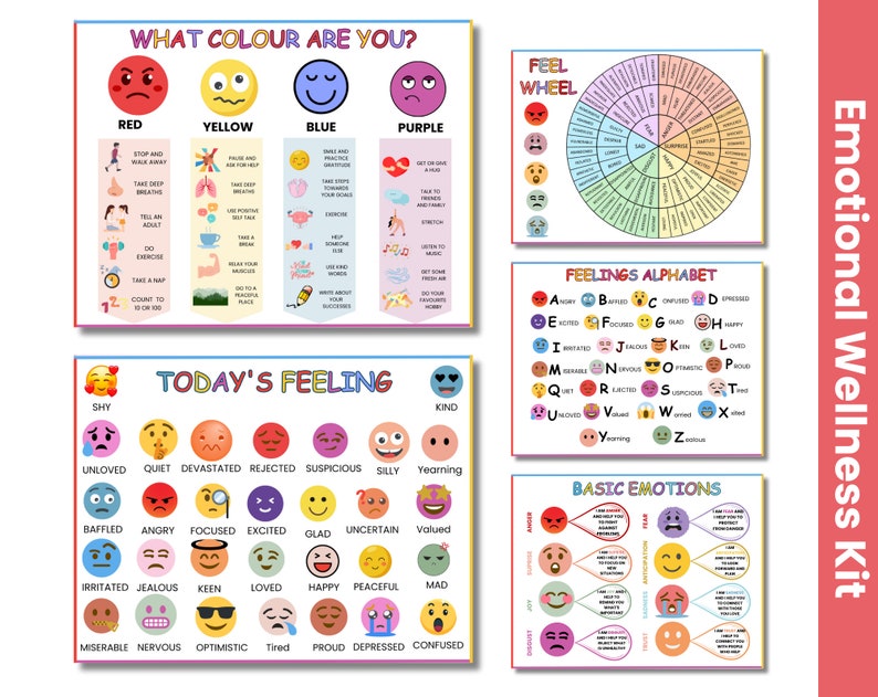 Feelings and Emotions Coping Skills Bundle: Kids & Teens (printable PDF ...