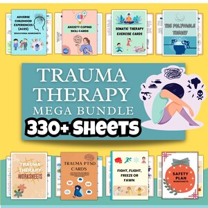 Trauma Therapy Bundle 330+ Pages | Therapy Worksheets | Anxiety and ...