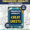 Therapeutic Modality Cheat Sheet Bundle | Psychology Cheat Sheet ...