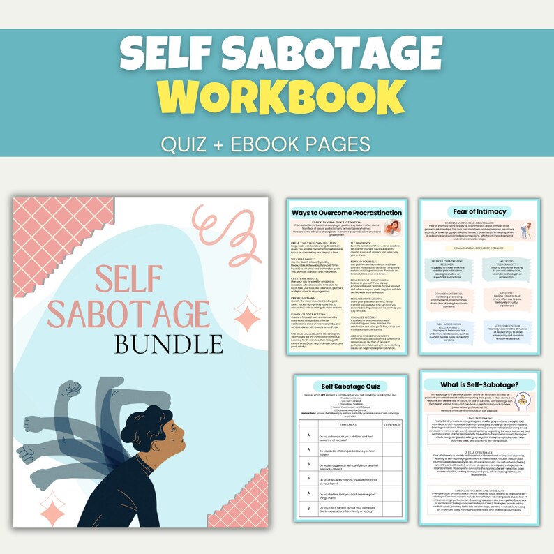 Self Worth Mega Bundle 200+ Sheets | Self Workbook | US Letter | Self ...