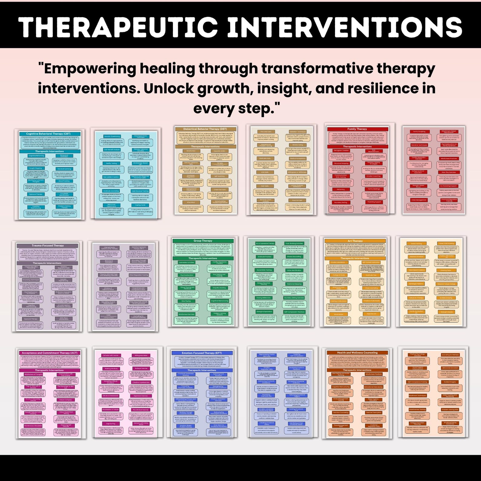 1700 Therapy Interventions, Mental Health Techniques, Therapy Cheat ...