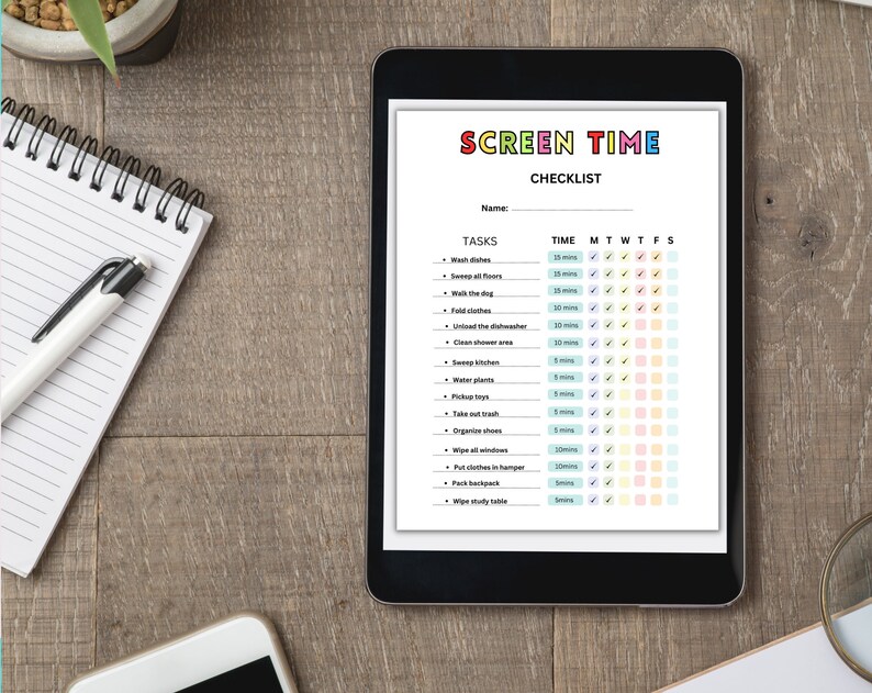 Editable Chore Chart for Multiple Kids Daily Checklist Canva - Etsy