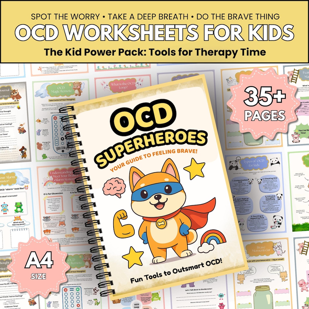OCD Worksheets for Kids, 35+ Pages, Child Anxiety Resources, OCD ...