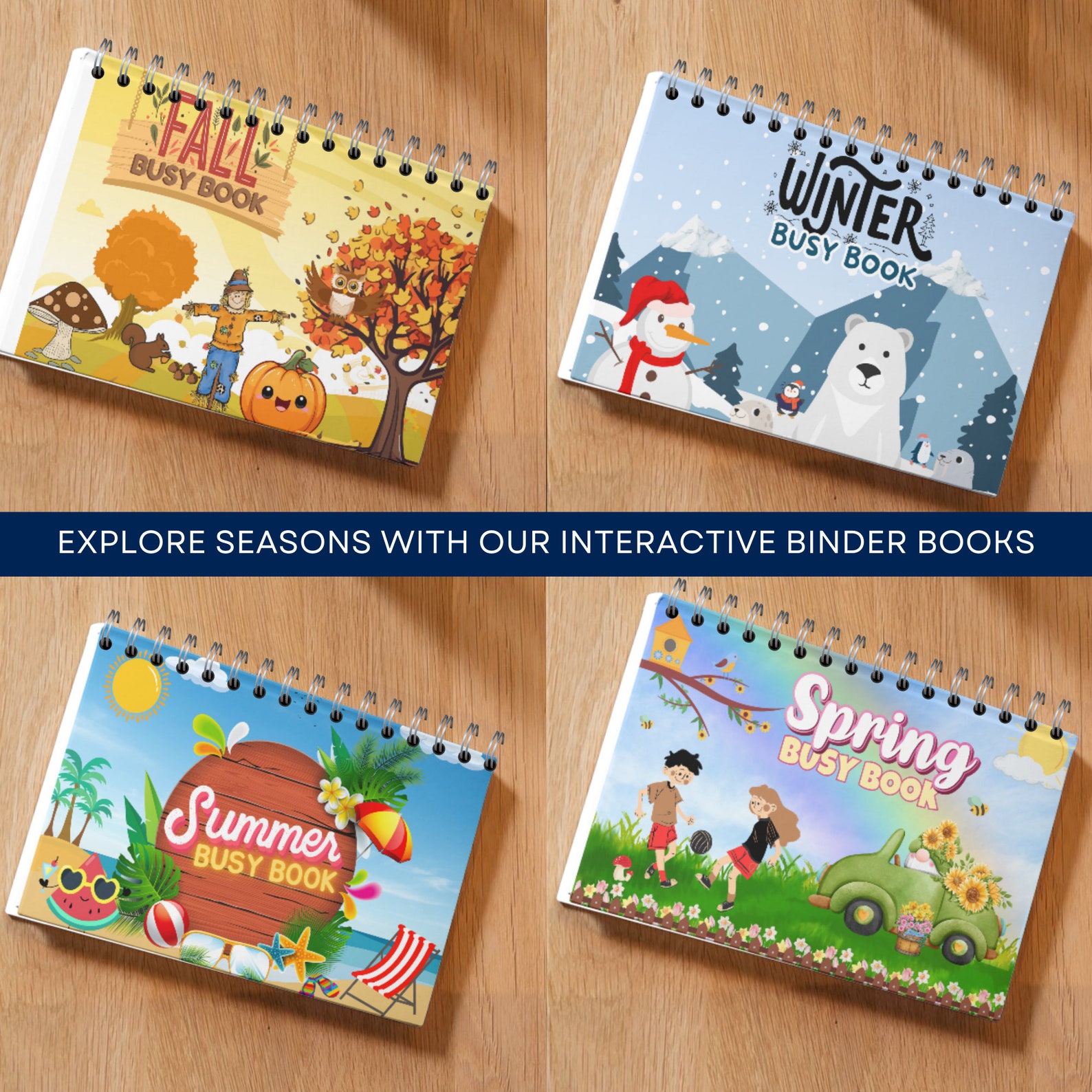4 Seasons Busy Book Bundle: Preschool Learning Activities (PDF File) - Etsy