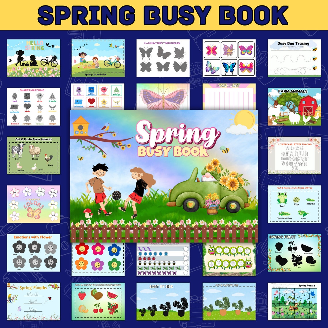 4 Seasons Busy Book Bundle: Preschool Learning Activities (PDF File) - Etsy