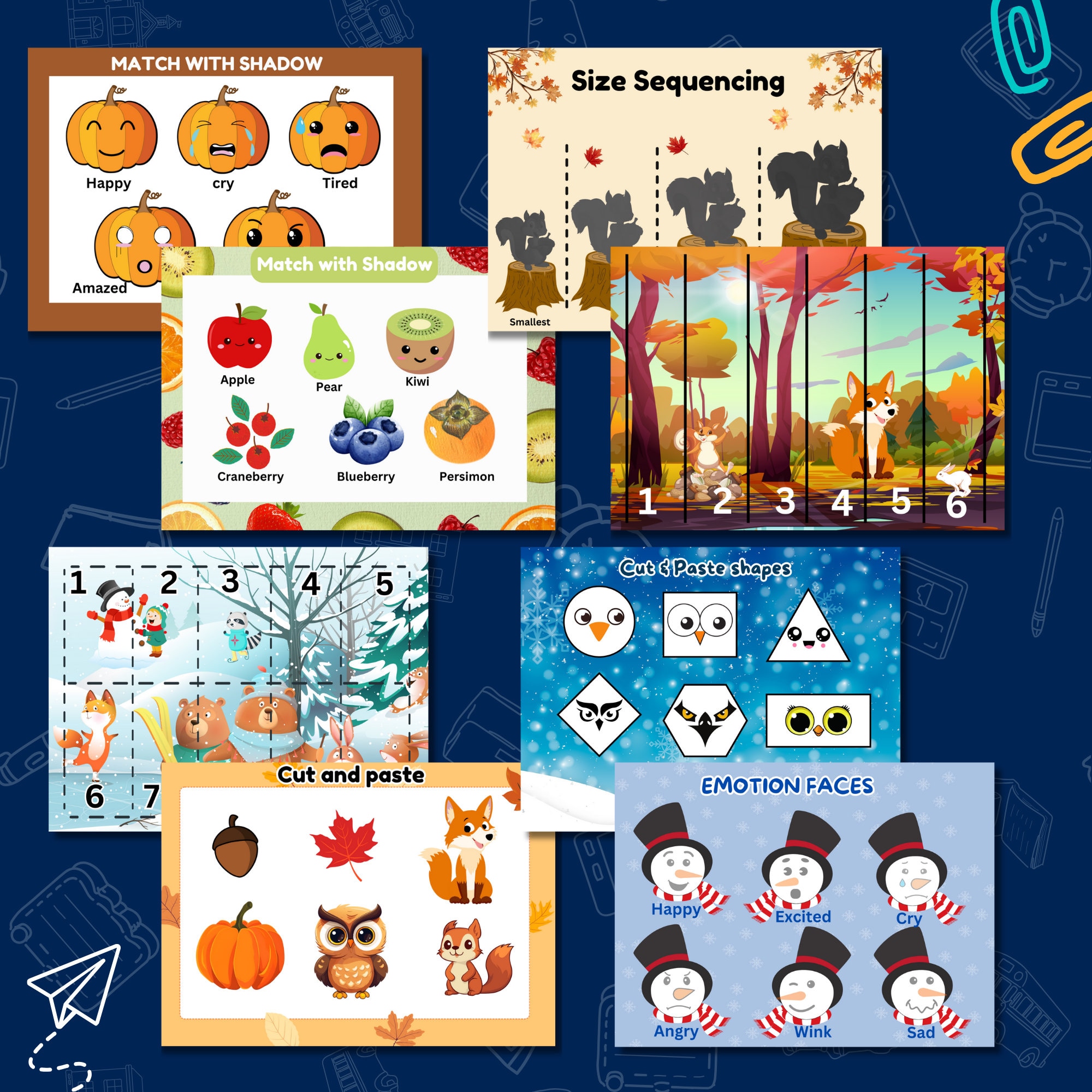 4 Seasons Busy Book Bundle: Preschool Learning Activities (PDF File) - Etsy