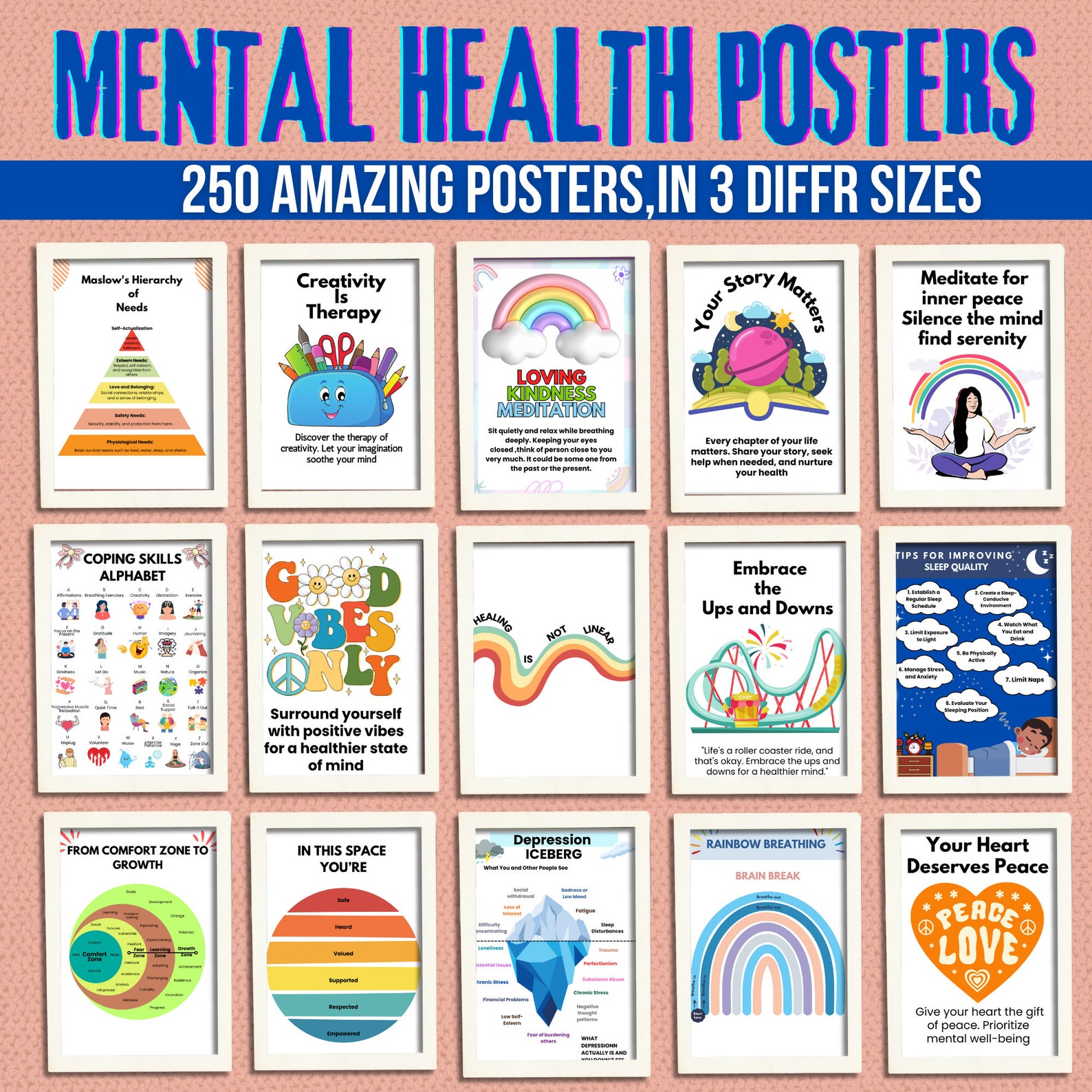 Mental Health Poster | Self-care Poster | Anxiety Relief Poster ...