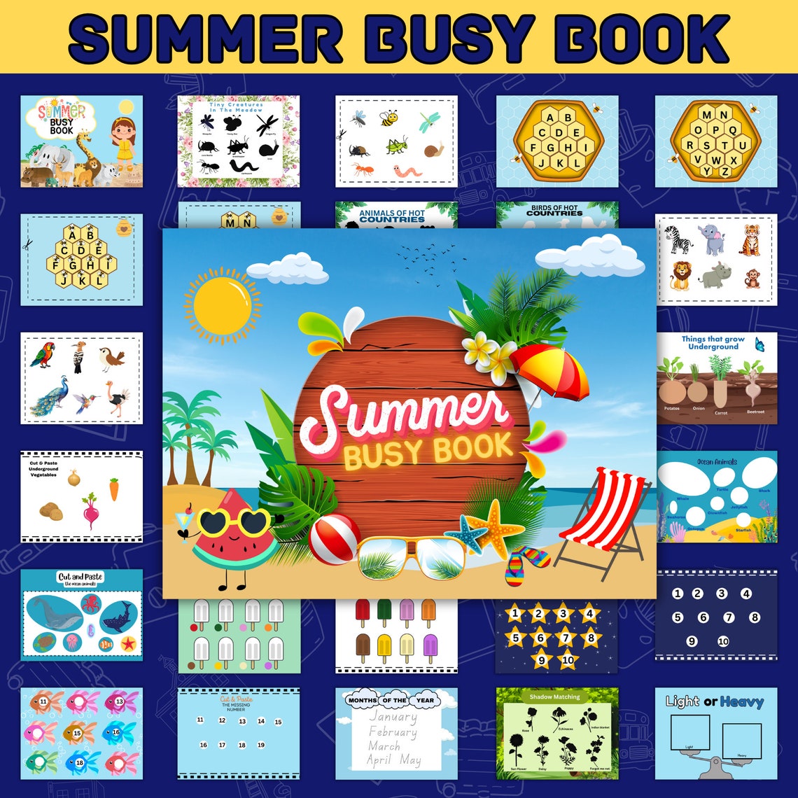 4 Seasons Busy Book Bundle: Preschool Learning Activities (PDF File) - Etsy