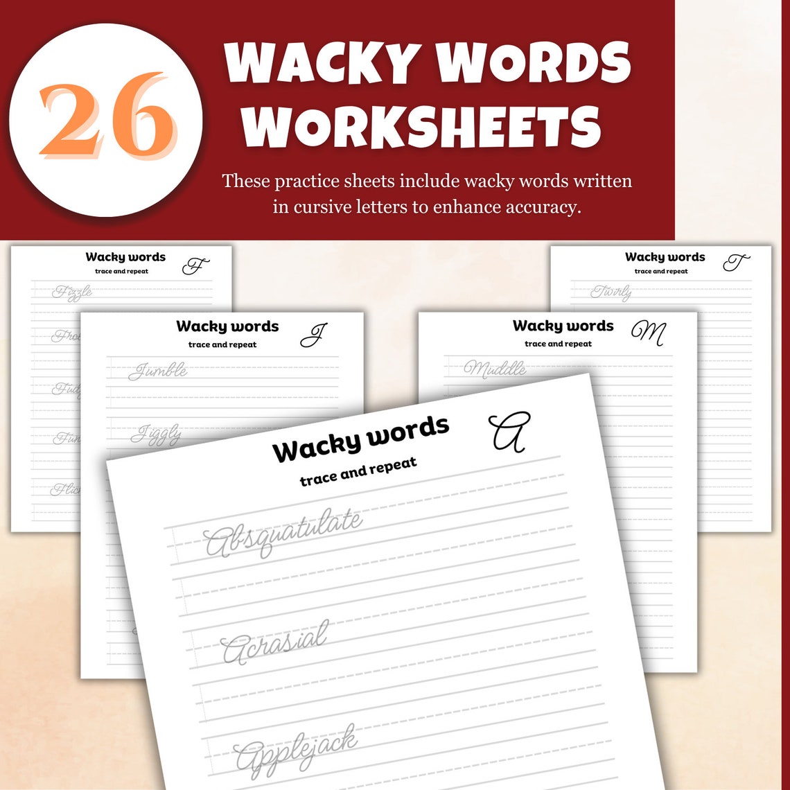 Cursive Handwriting Bundle 100 Pages | Handwriting Book | Practice ...