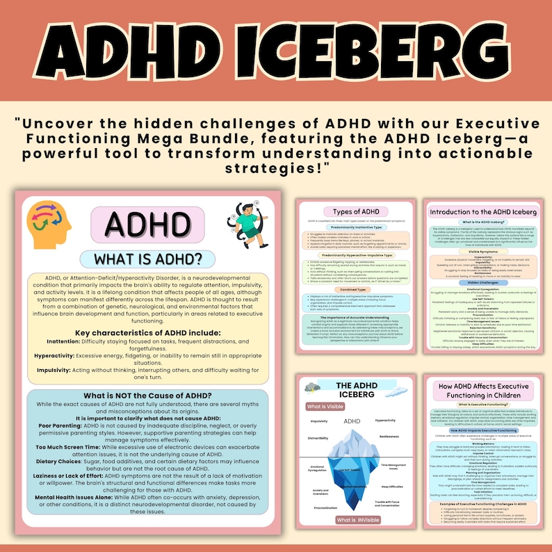 280+ ADHD Executive Functioning Worksheets, ADHD Worksheets, Executive ...