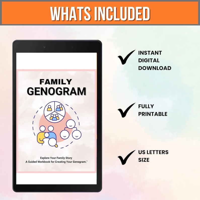 Family Genogram Worksheets, Mental Health Genogram, Counseling ...