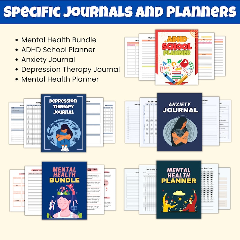 1000+ Pages Depression Journal Mega Bundle | Depression Workbook ...