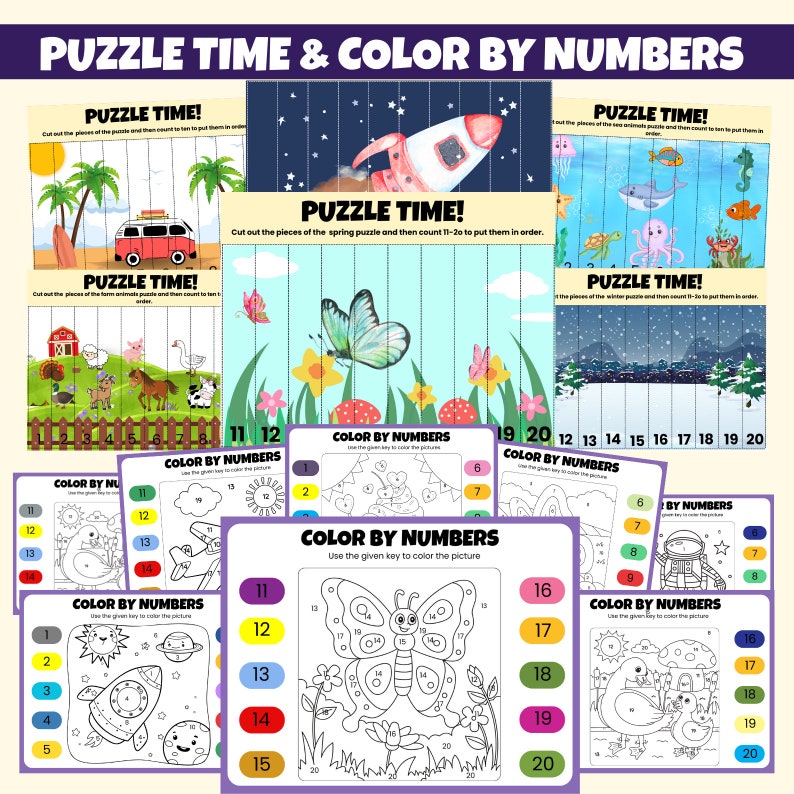 Preschool Number Learning Binder | Kindergarten Worksheets | Pre-k ...