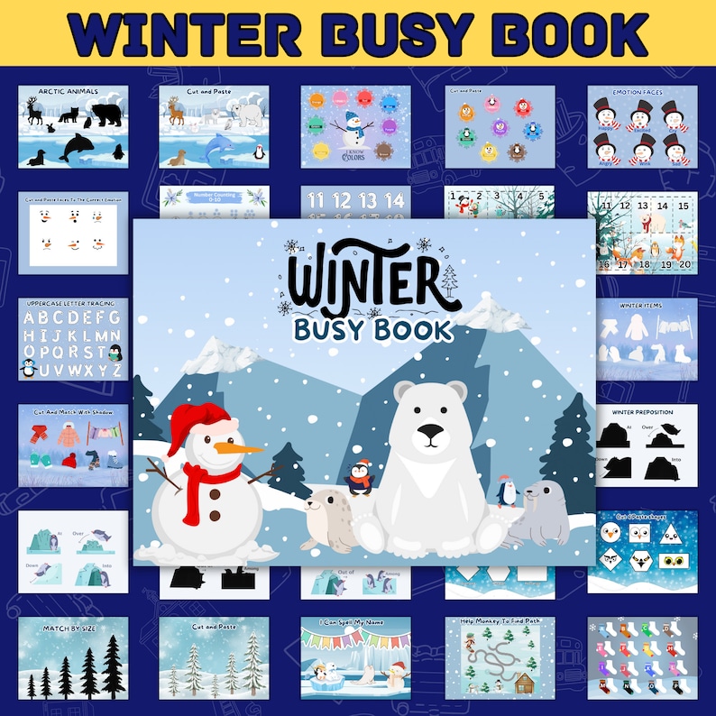 4 Seasons Busy Book Bundle: Preschool Learning Activities (PDF File) - Etsy
