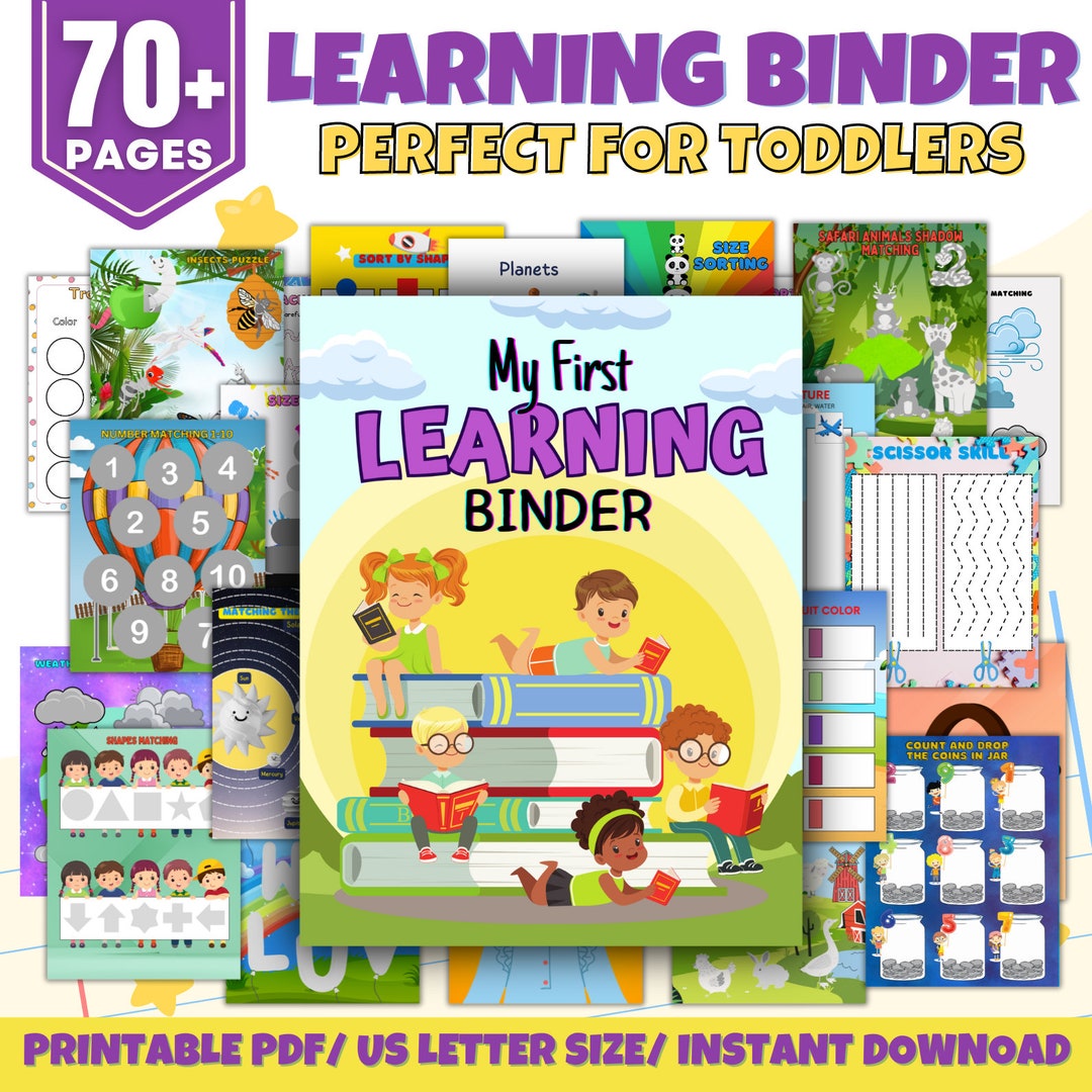 Learning Binder Toddlers 70+pages | Printable Toddlers | Us Letter Size ...