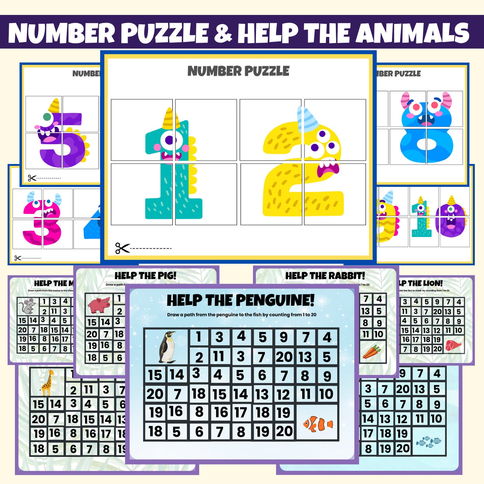 Preschool Number Learning Binder | Kindergarten Worksheets | Pre-k ...