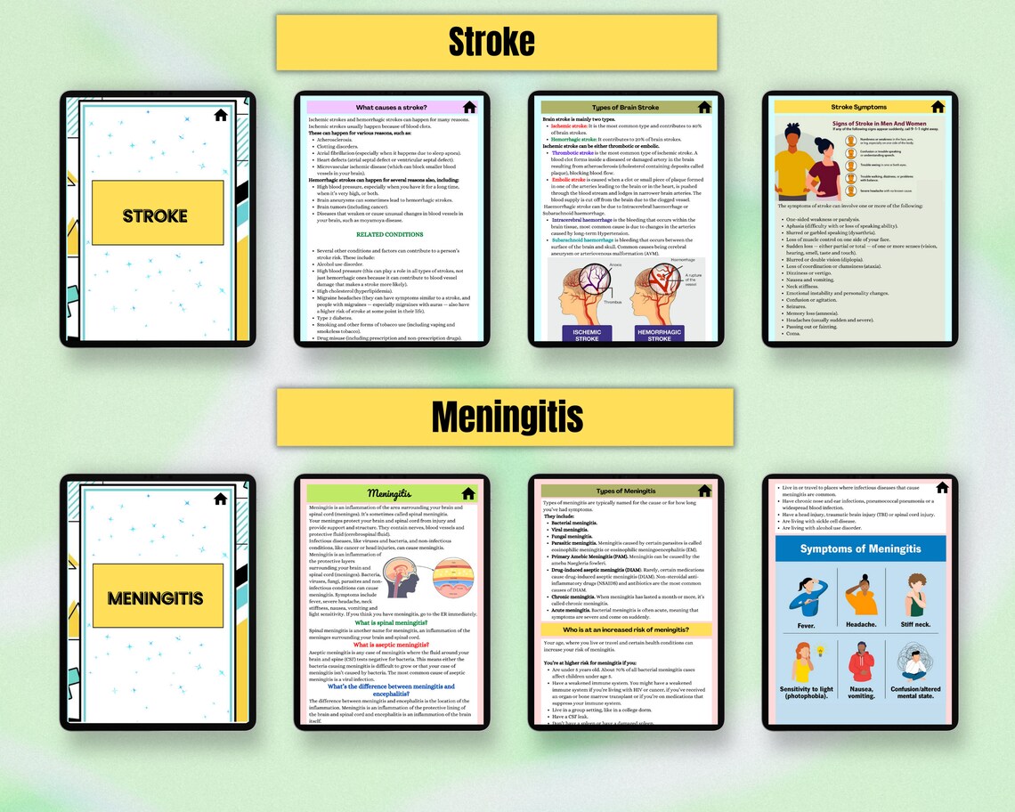 Digital Neurological System Neuro Bundle Med Surg Notes - Etsy