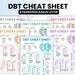 DBT Cheat Sheet, DBT Skills, Borderline, Bpd, Therapy Worksheet, Mental ...