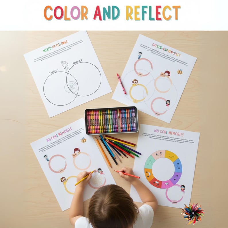 Feelings Therapy Bundle for Kids, Emotions Worksheets, Feelings Wheel ...