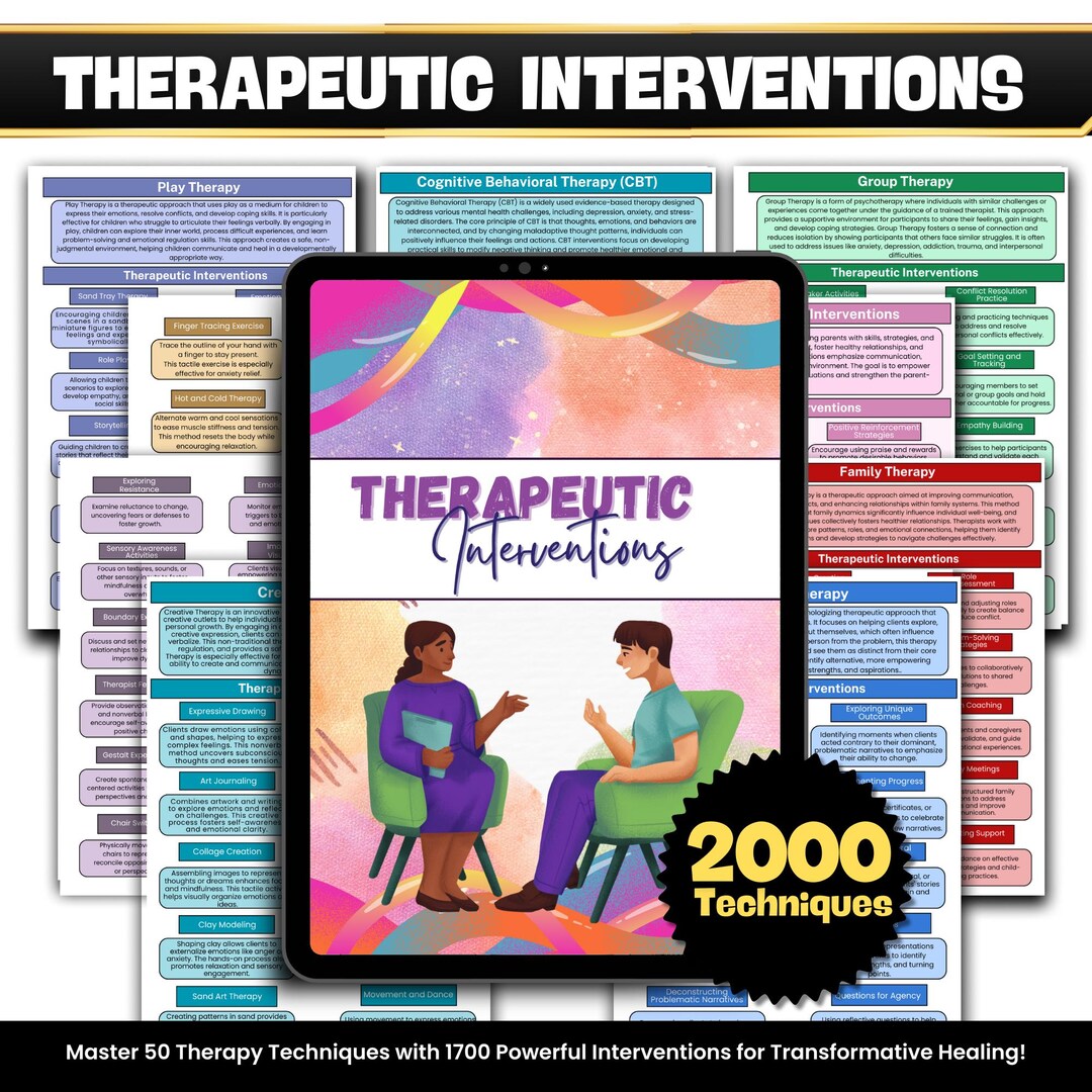 2000 Therapy Interventions, Mental Health Techniques, Therapy Cheat ...