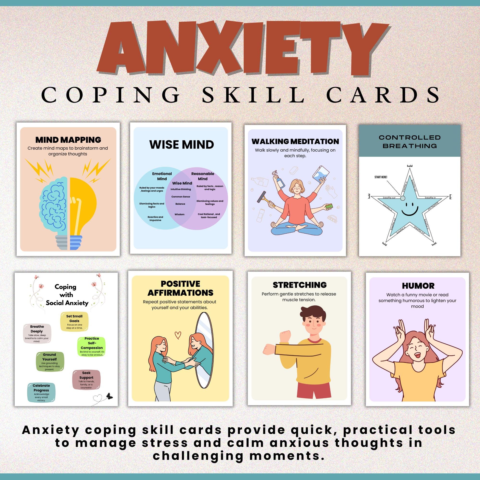 Anxiety Mega Bundle 400+ Pages | Anxiety Worksheets | Therapy Tools ...
