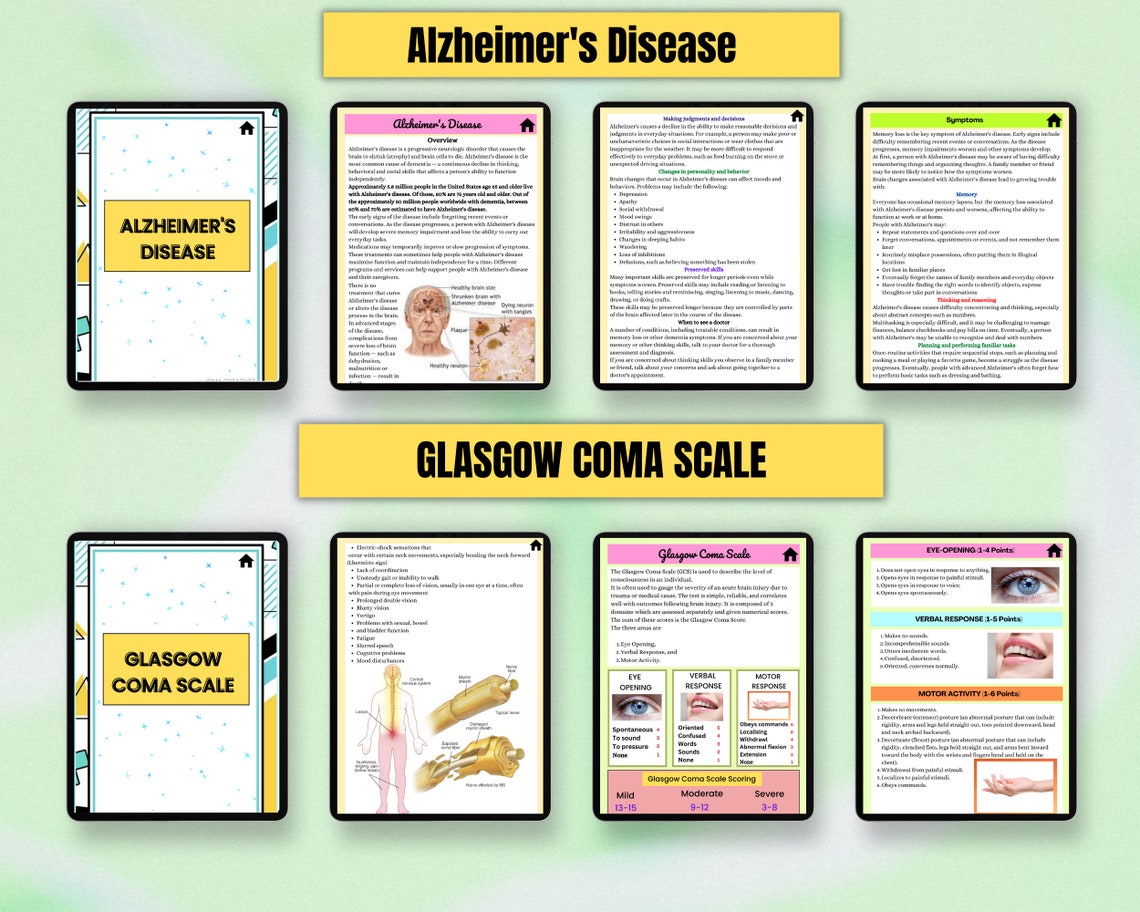 Digital Neurological System Neuro Bundle Med Surg Notes - Etsy