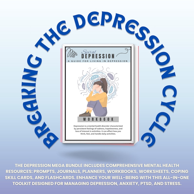1000 Pages Depression Journal Mega Bundle Depression Workbook ...