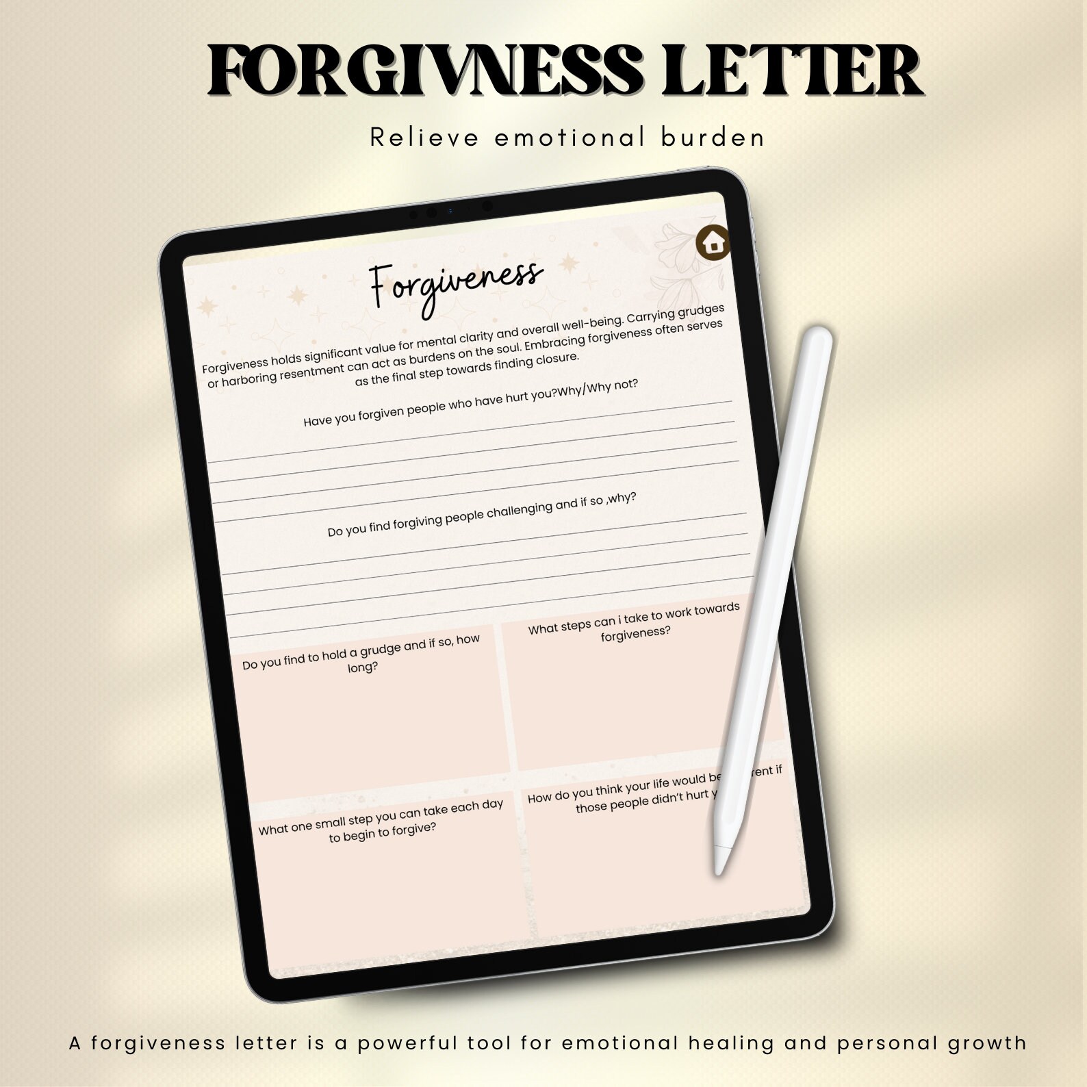 Shadow Work Journal Digital Hyperlinked Journal Printable iPad ...