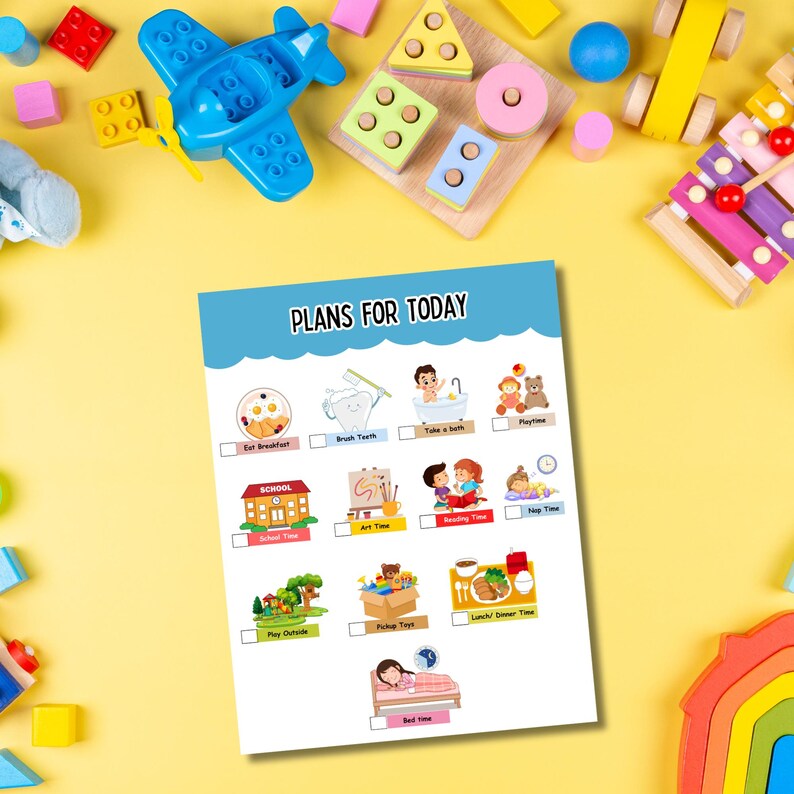 Preschool Morning Menu: Montessori Routine Chart (printable) - Etsy