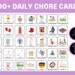 Kids Chore Chart Bundle: Daily Routine Cards, Editable Checklist ...