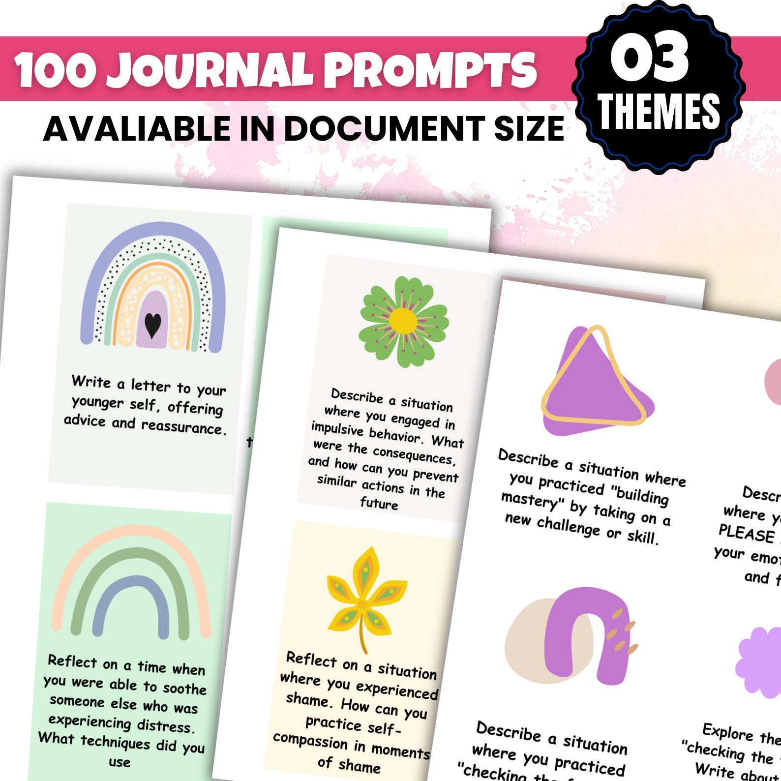 Journal Prompts Printable Journal Pages Writing Prompts Digital ...