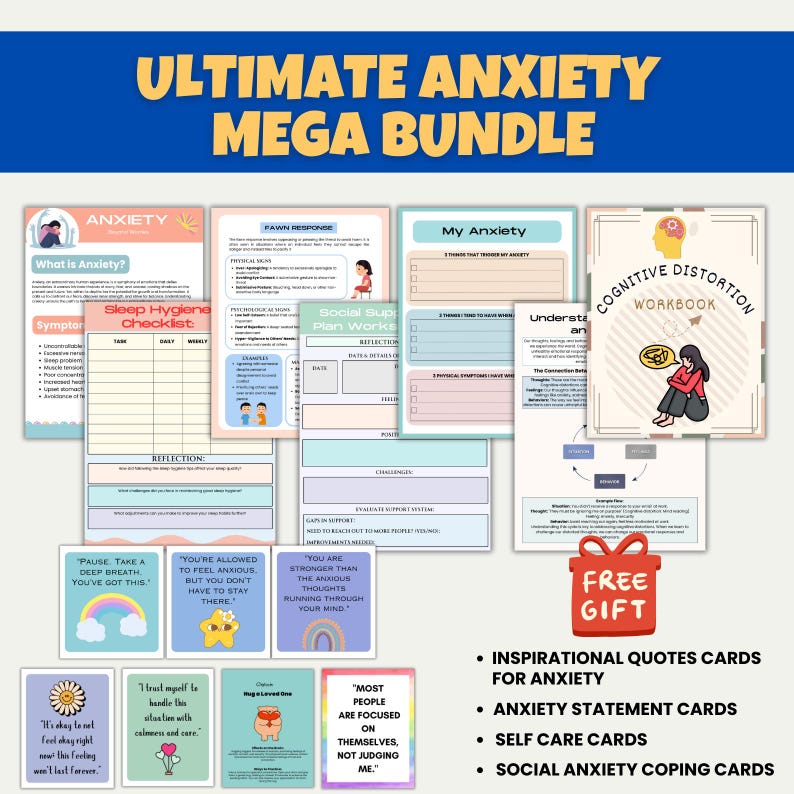 Teen Therapy Mega Bundle 2200+ Pages , Mindfulness for Teens, Therapy ...