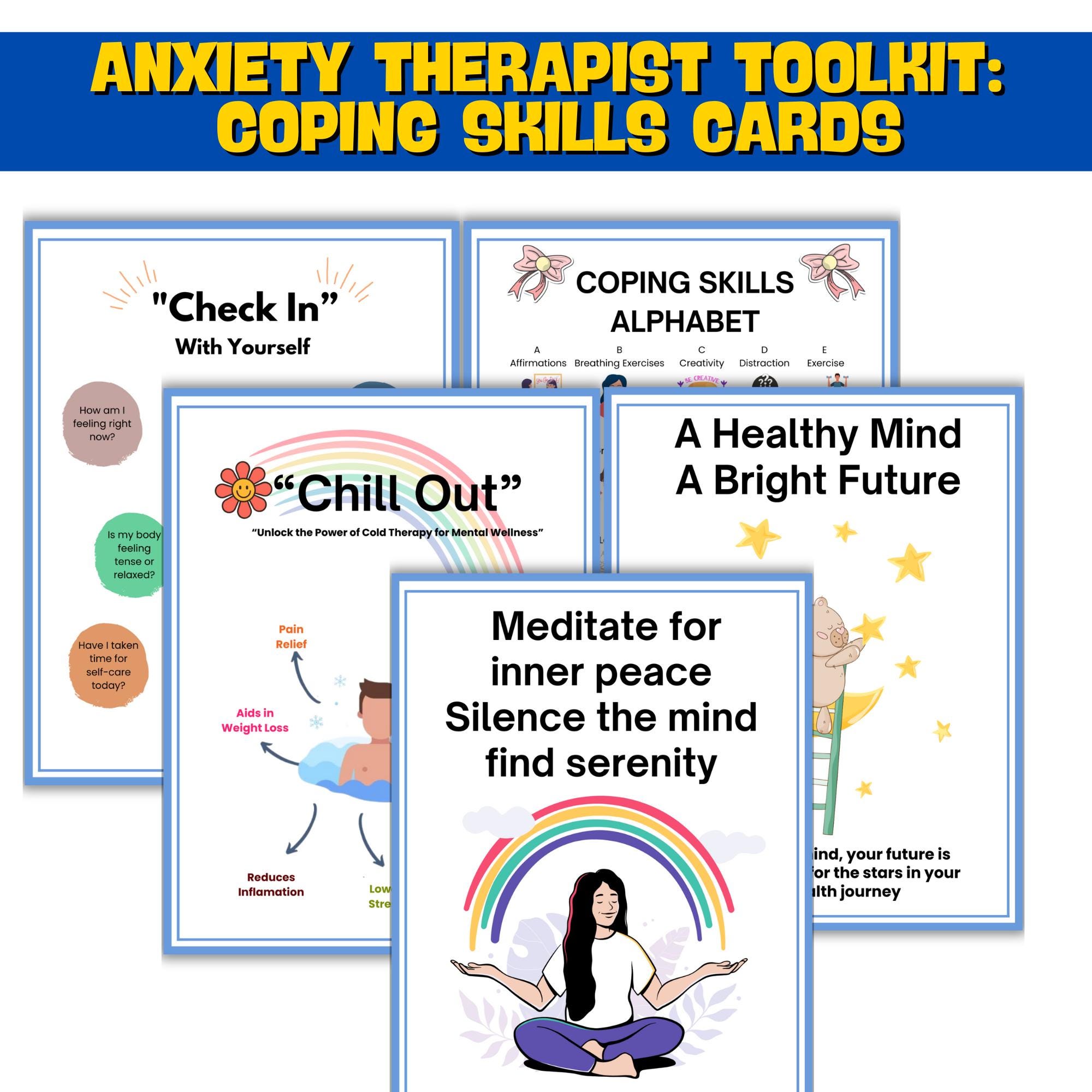 50+ Therapist Anxiety Toolkit Bundle, Anxiety Counseling, Therapy ...