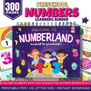 Preschool Number Learning Binder | Kindergarten Worksheets | Pre-k ...