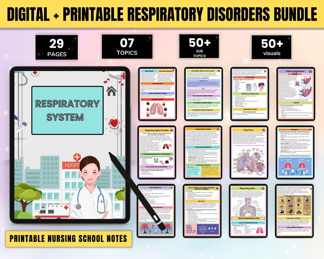 Digital Respiratory System Bundle | Med Surg Nursing Study | Instant ...