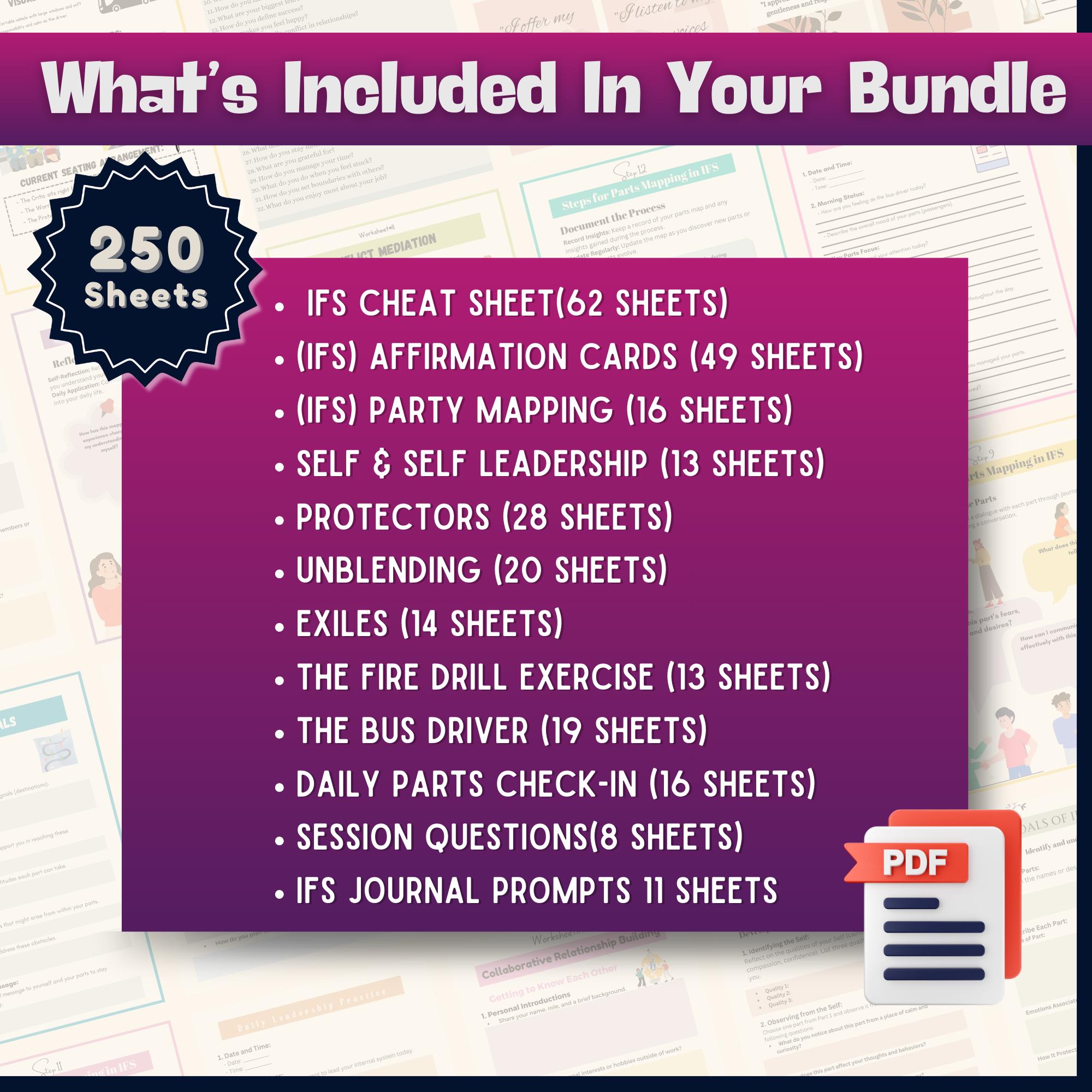 IFS Mega Bundle 250 Pages, Internal Family System, Ifs Therapy Sheet ...