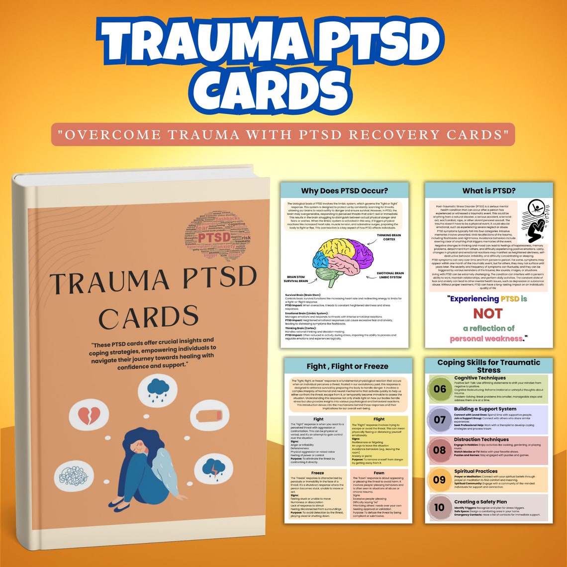 Trauma Therapy Bundle 330+ Pages | Therapy Worksheets | Anxiety and ...